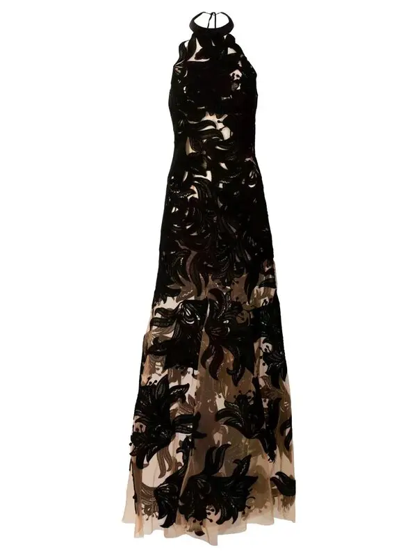 Silvia Tcherassi Mab Floral Maxi Dress - Black