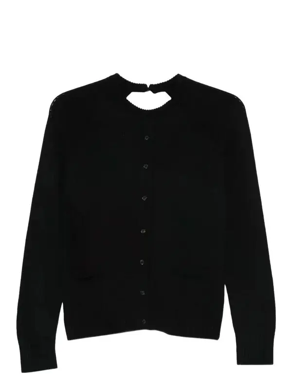 CORDERA Cutout Cardigan - Black