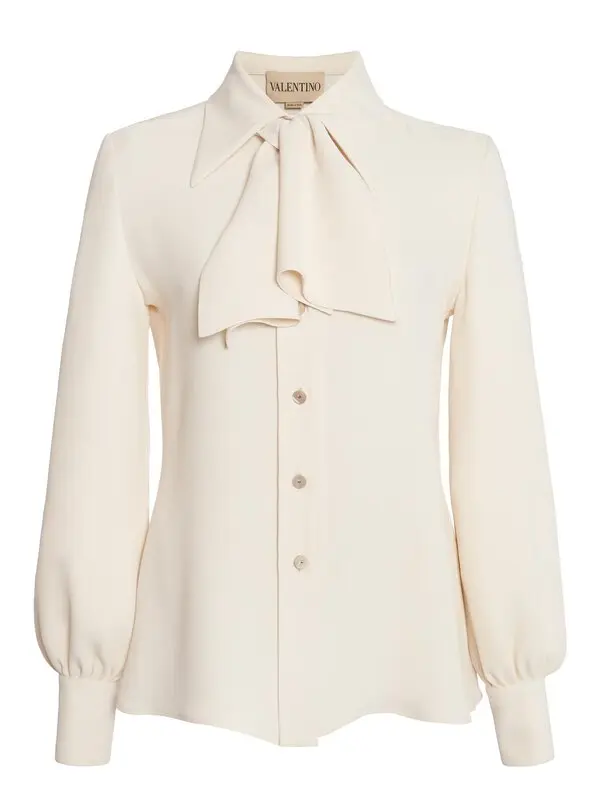 Valentino Garavani Couture Silk-cady Blouse - Ivory