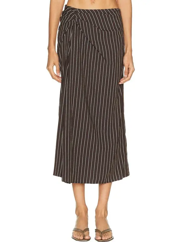 A.L.C. Jean Skirt - Ganache Stripe