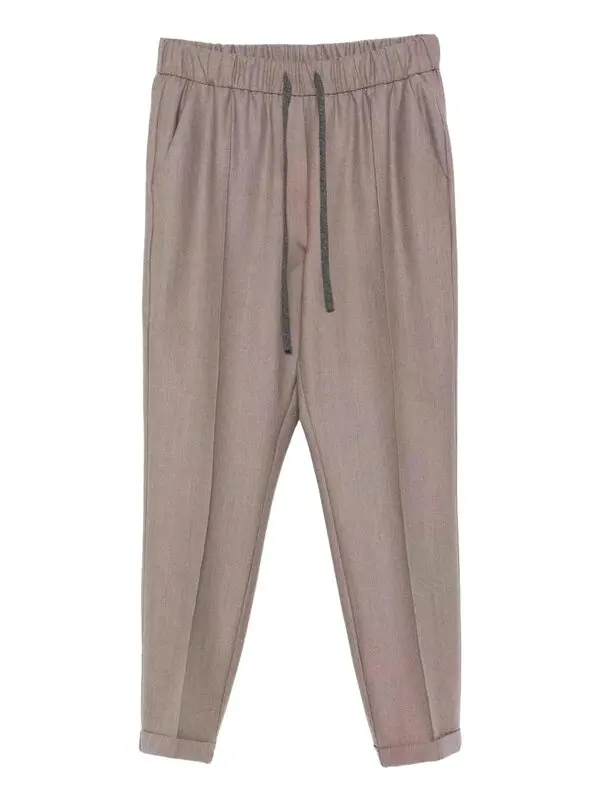 LE TRICOT PERUGIA Drawstring Trousers - Neutrals