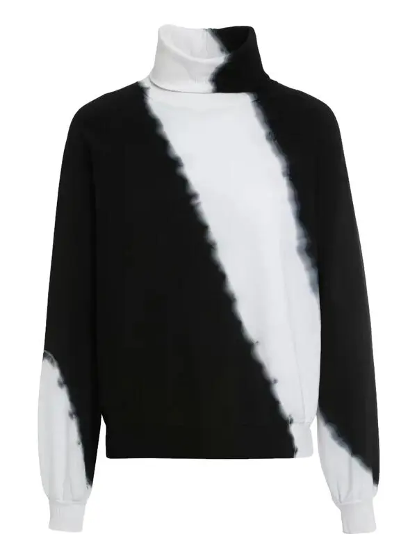Electric & Rose Tie-dye Turtleneck Sweater - Black