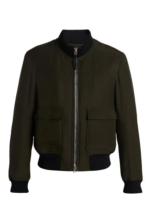 TOM FORD Flap-pocket Bomber Jacket - Forest Gre