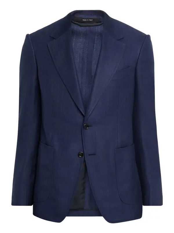 TOM FORD Shelton Herringbone Single-breasted Sport Coat - Ubz Ink Bl