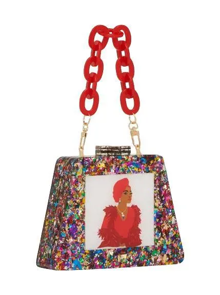 LARALLAN Ade Acrylic Dinner Clutch - Multi Confetti