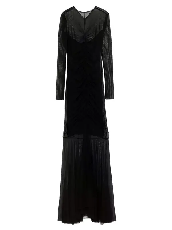 Norma Kamali Shirred Fishtail Gown - Black