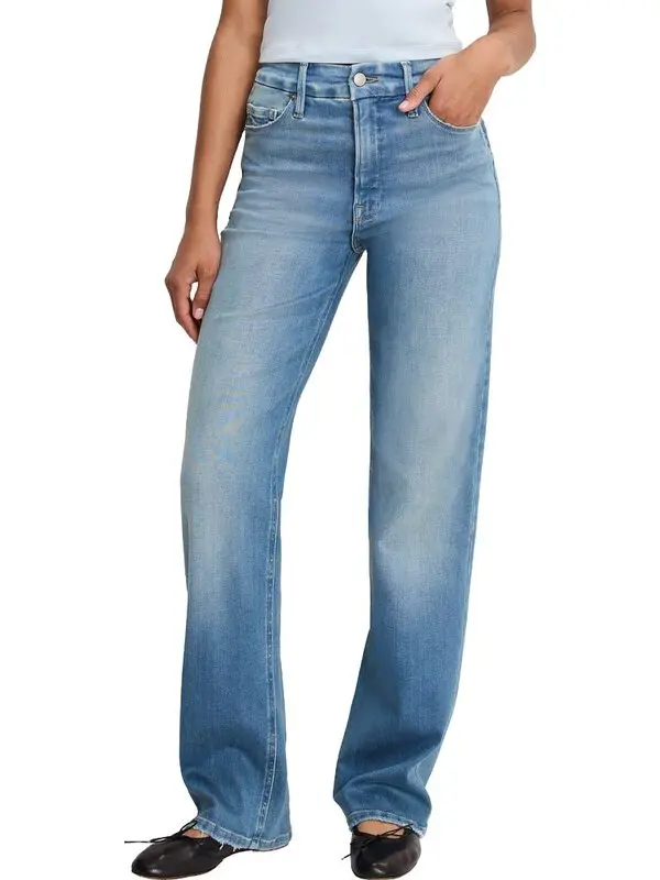 Good American Relaxed Straight Leg Jeans - Indigo1125