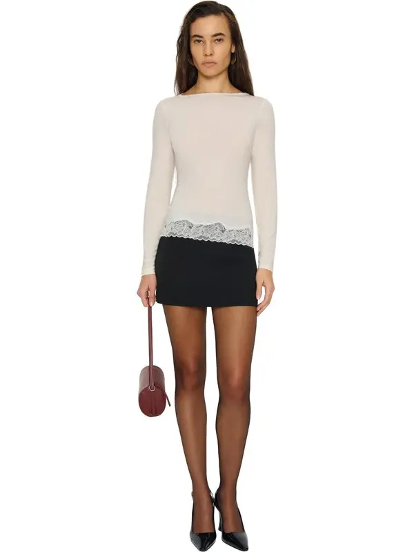 REFORMATION Hunter Knit Top - Ivory
