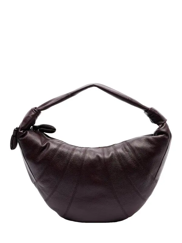 LEMAIRE Fortune Crescent Leather Shoulder Bag - Black