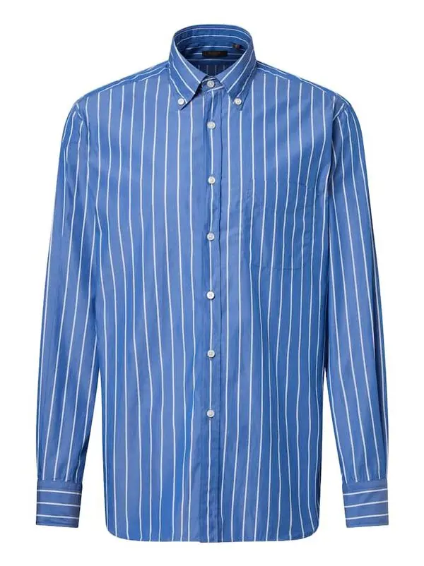 SLOWEAR Striped Cotton Shirt - Blue