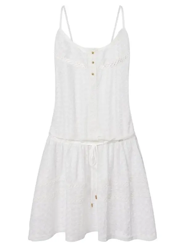Melissa Odabash Bailey Open-knit Mini Dress - White
