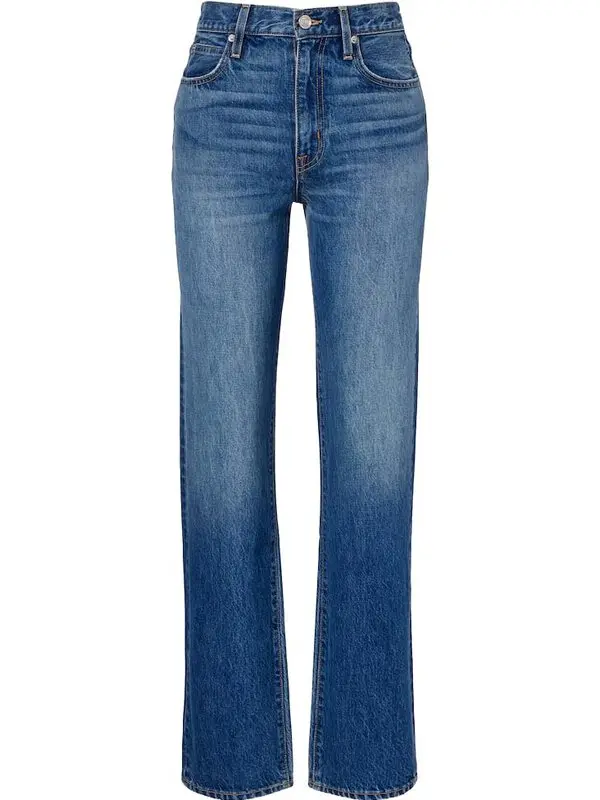SLVRLAKE Kendra Faded Straight Jeans - Blue