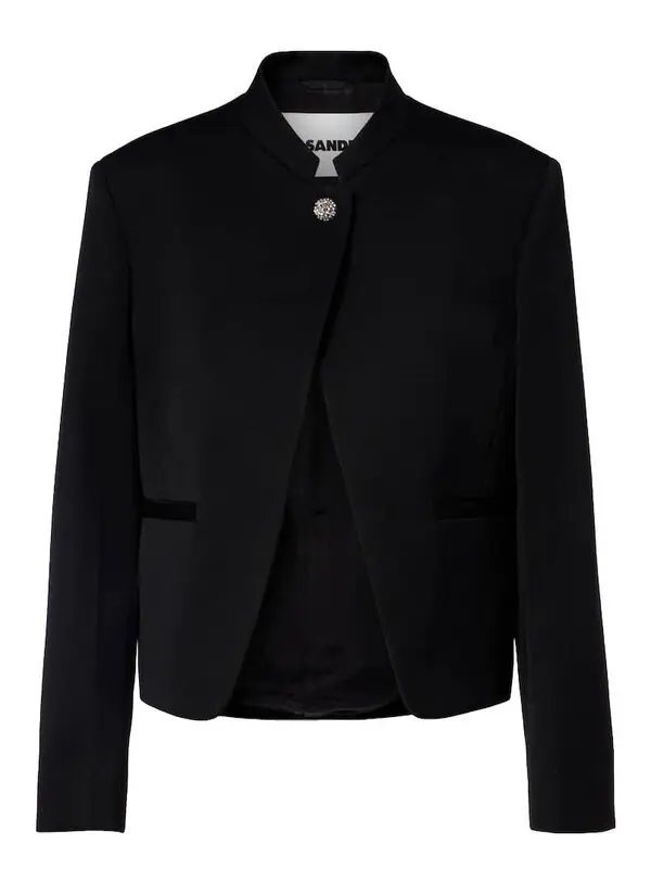 JIL SANDER Wool Jacket - Black