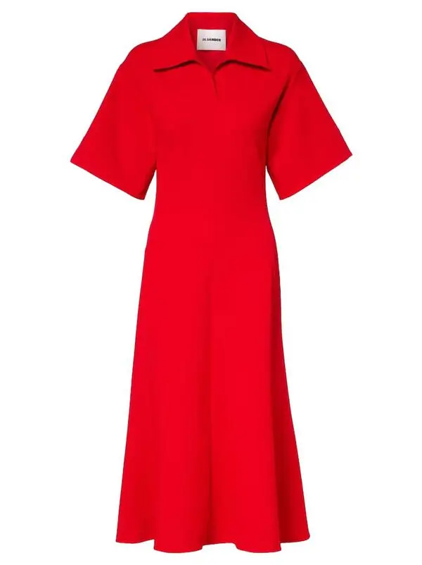JIL SANDER Midi Dress - Red