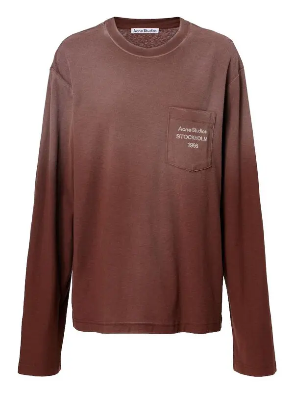 Acne Studios Logo Cotton And Hemp Jersey T-shirt - Brown