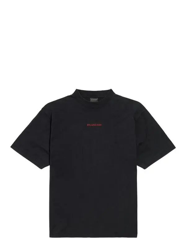 Balenciaga Back T-shirt Medium Fit - Black