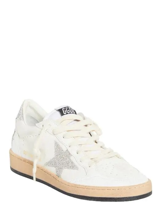 GOLDEN GOOSE Ball Star Low Top Sneakers - White/silver