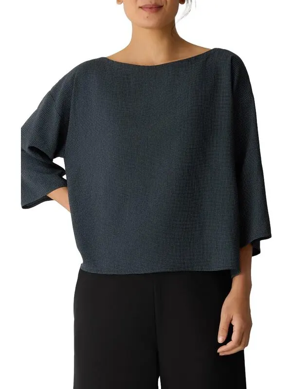 Eileen Fisher Boxy Boat Neck Top - Eucalyptus