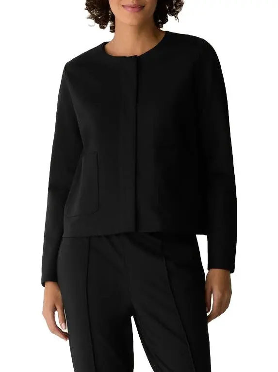 Eileen Fisher Double Knit Jacket - Black