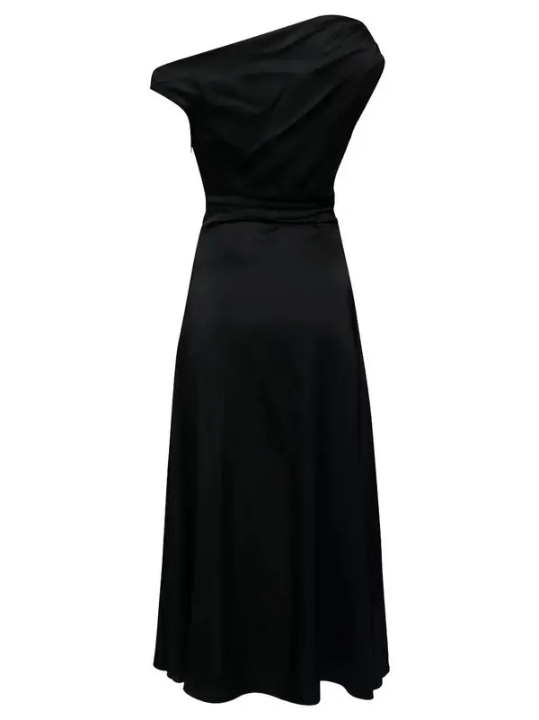 Staud Phare One-shoulder Dress - Black