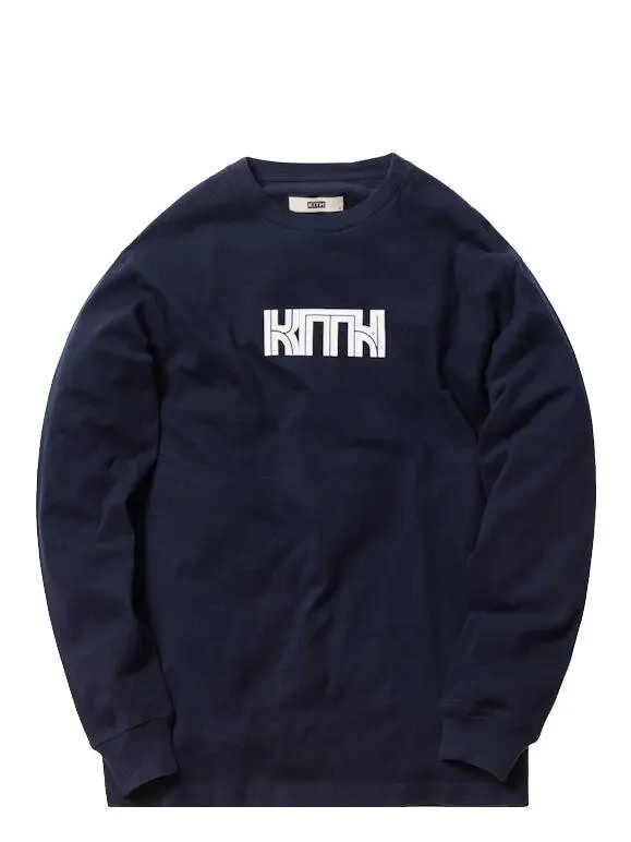Kith Community Sponsors Long Sleeve Tee Shirt - Navy Blue