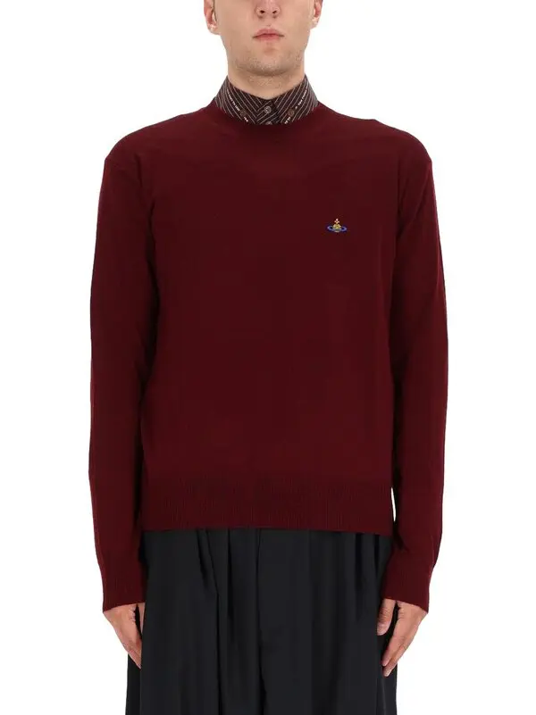 VIVIENNE WESTWOOD Alex Jersey With Logo - Bordeaux