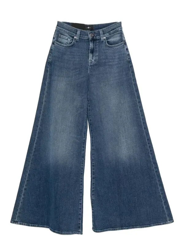 7 For All Mankind Willow Wide Leg Jeans - Blue