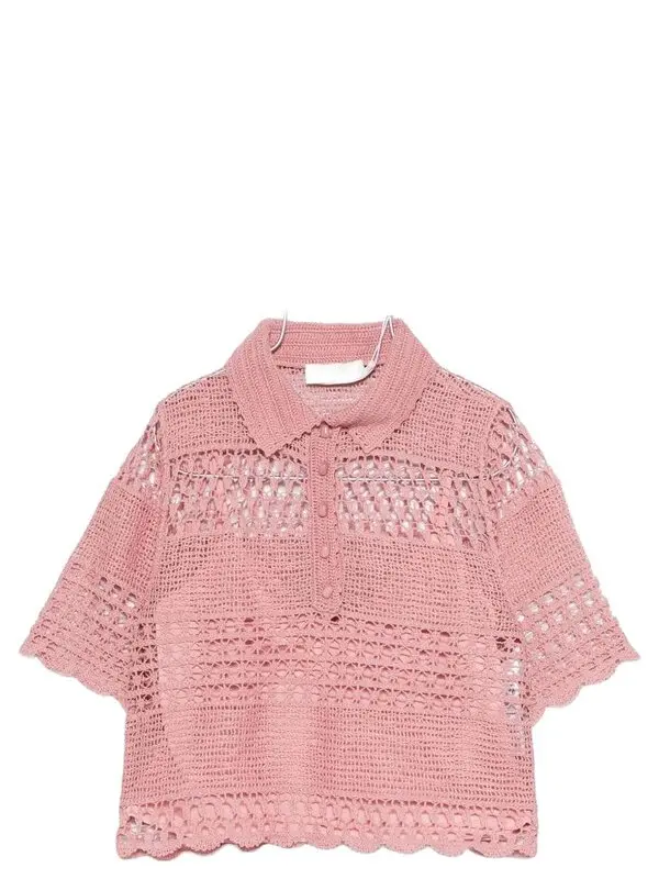 Zimmermann Wanderlust Crochet Top - Pink