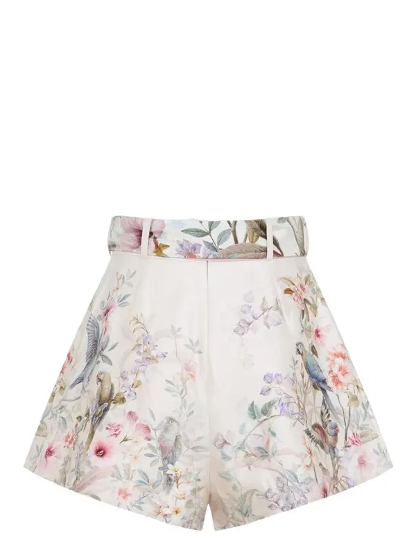 Zimmermann Rebellion Silk And Cotton Shorts - White
