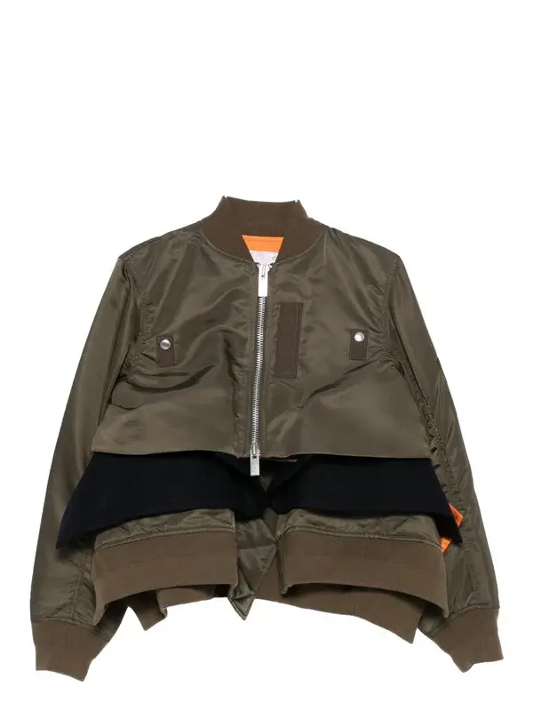 Sacai Nylon Bomber Jacket - Green