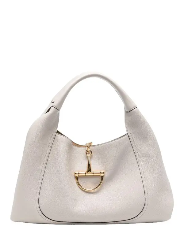 Gucci Softbit Leather Shoulder Bag - White