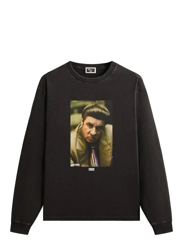 Kith For The Sopranos Silvio Vintage Long Sleeve Tee - Black