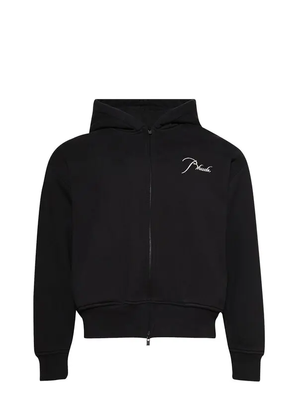 Rhude Classique Zip Up Hoodie - Black