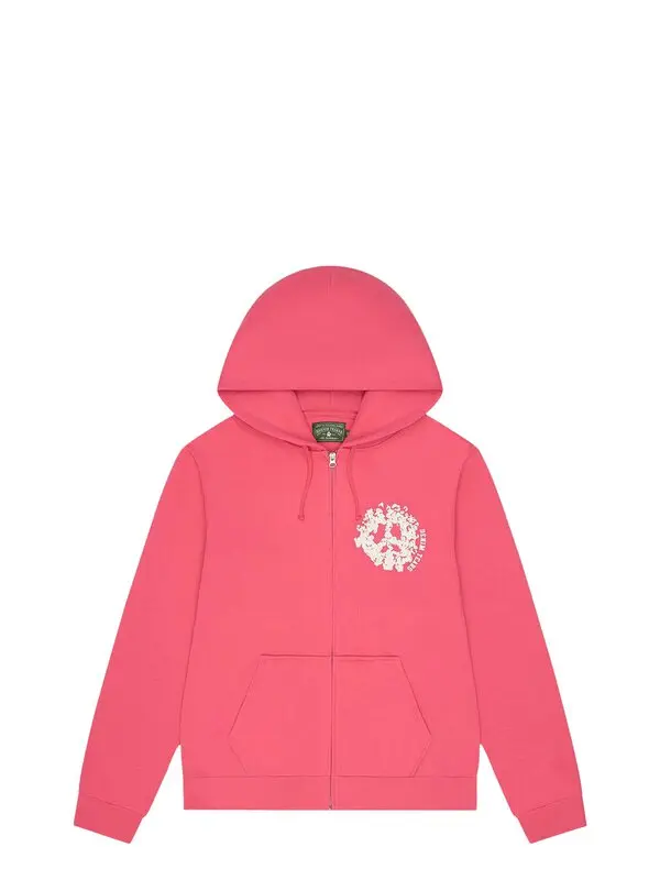 DENIM TEARS Denim University Zip Hoodie - Pink