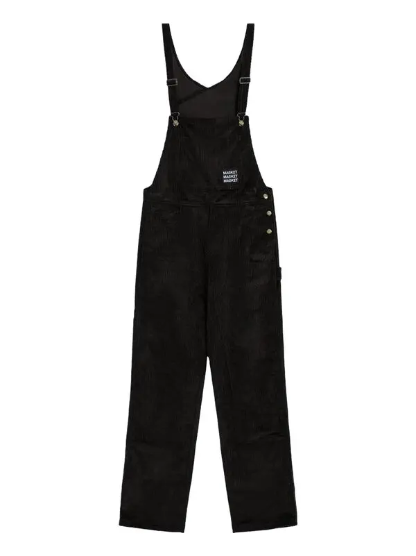 MARKET Velvet Overalls - Black