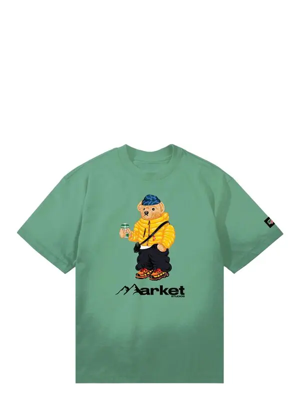 MARKET X Mountain Dew Drink Up Bear T-shirt - Green