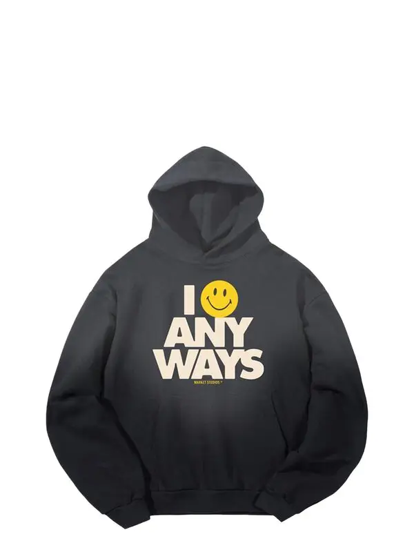 MARKET Smiley Smile Anyways Hoodie - Black