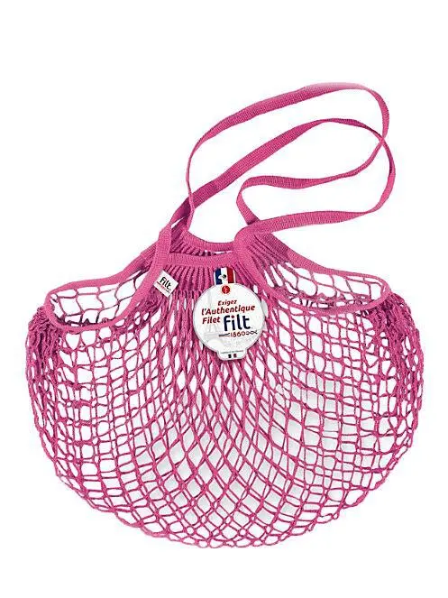FILT Long 220 Shopping Cotton Net Bag - Pink Sorbet