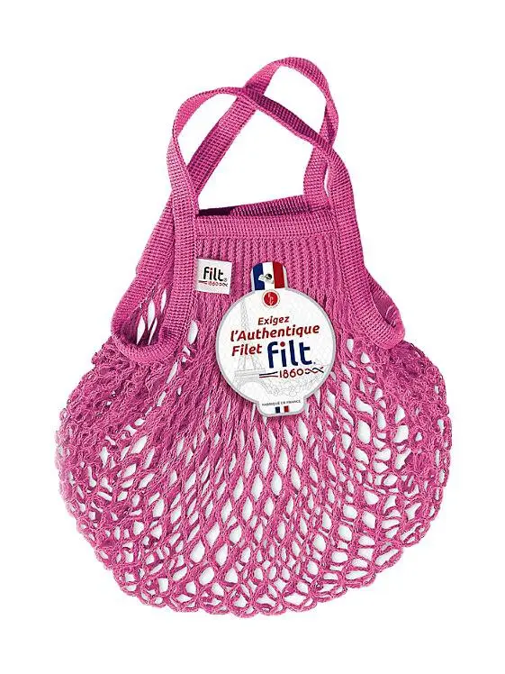 FILT Mini Cotton Net Shopper - Pink Sorbet
