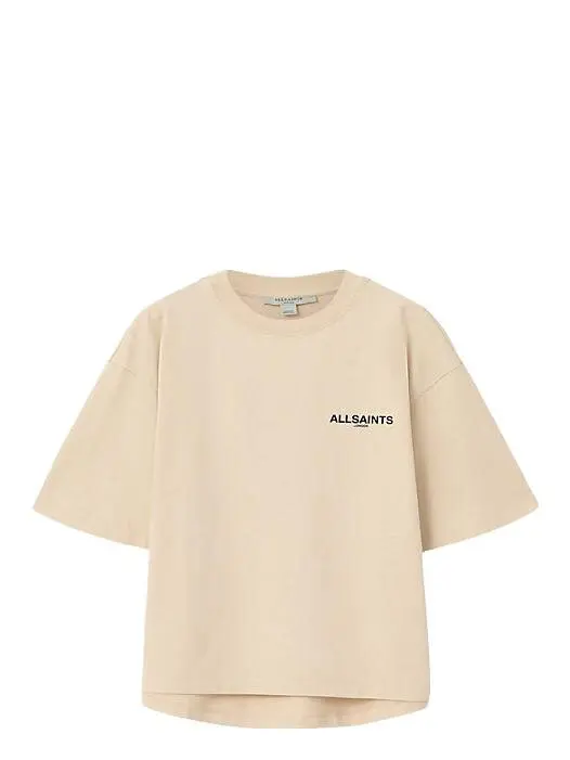ALLSAINTS Halis Amelie Oversized-fit Cotton-jersey T-shirt - Sandy White