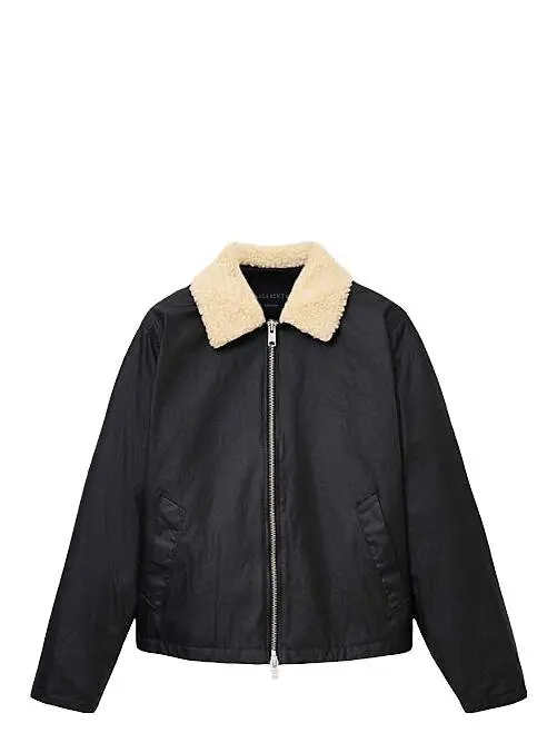 ALLSAINTS Boston Sherpa-collar Cotton Jacket - Black