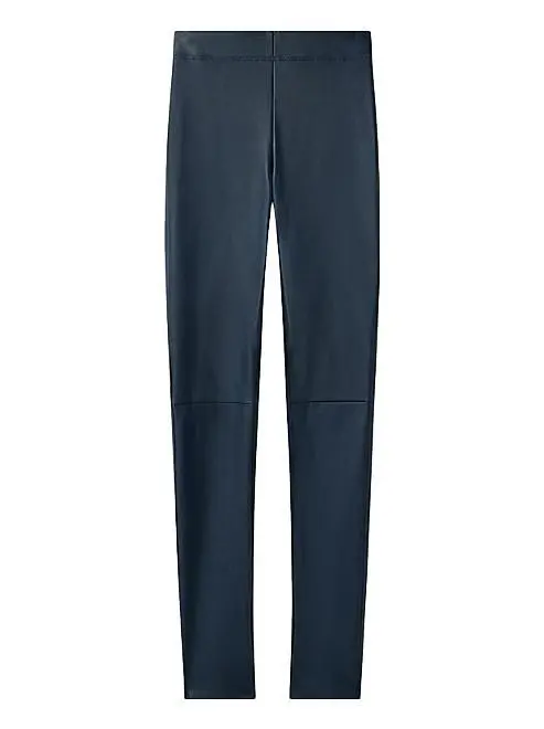 JOSEPH High-rise Slim-fit Leather Leggings - Indigo