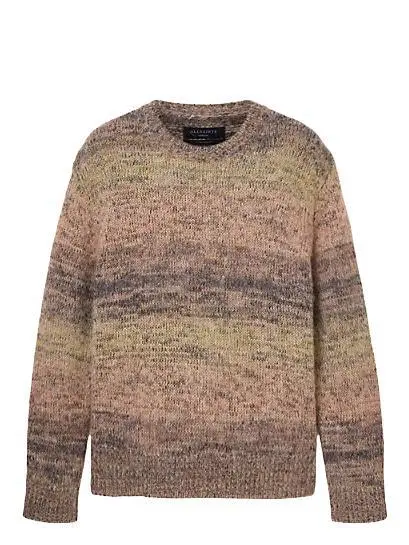ALLSAINTS Finch Brushed-ombre Knitted Jumper - Taupe Brown