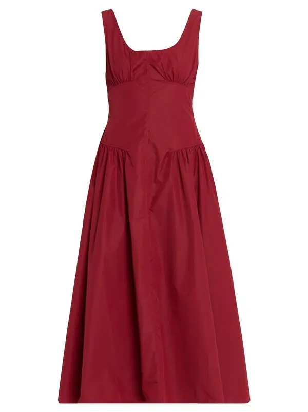 Proenza Schouler Kendal Technical Cotton Midi Dress - Claret