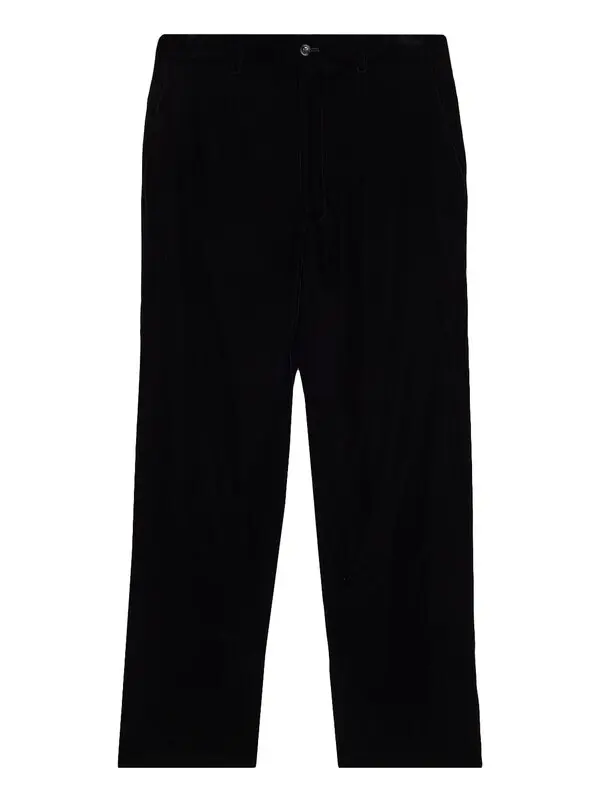 Giorgio Armani Tapered Velvet Trousers - Black
