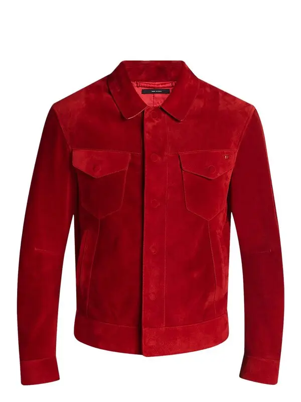 TOM FORD Suede Western Jacket - Rubino