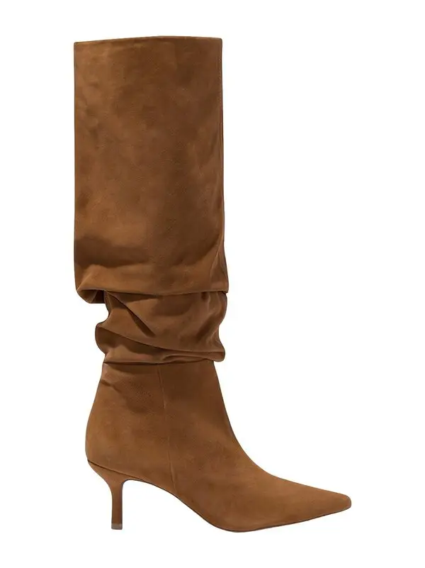 Simkhai Jordi Suede Kitten-heel Boots - Camel