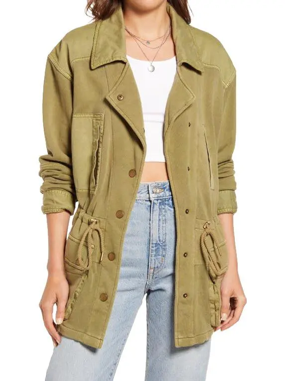 Free People Saturday Utility Jacket - Sweet Sage