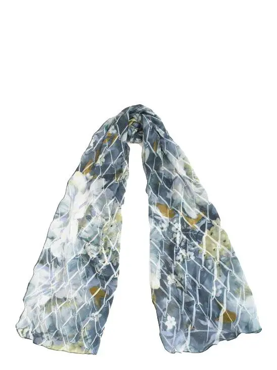Komarov Floral Chiffon Shawl - Painted Petal