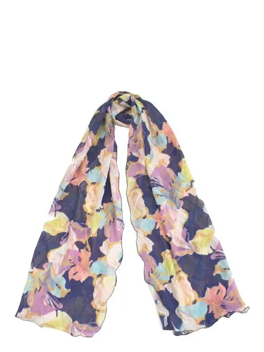 Komarov Floral Chiffon Shawl - Spring Lily